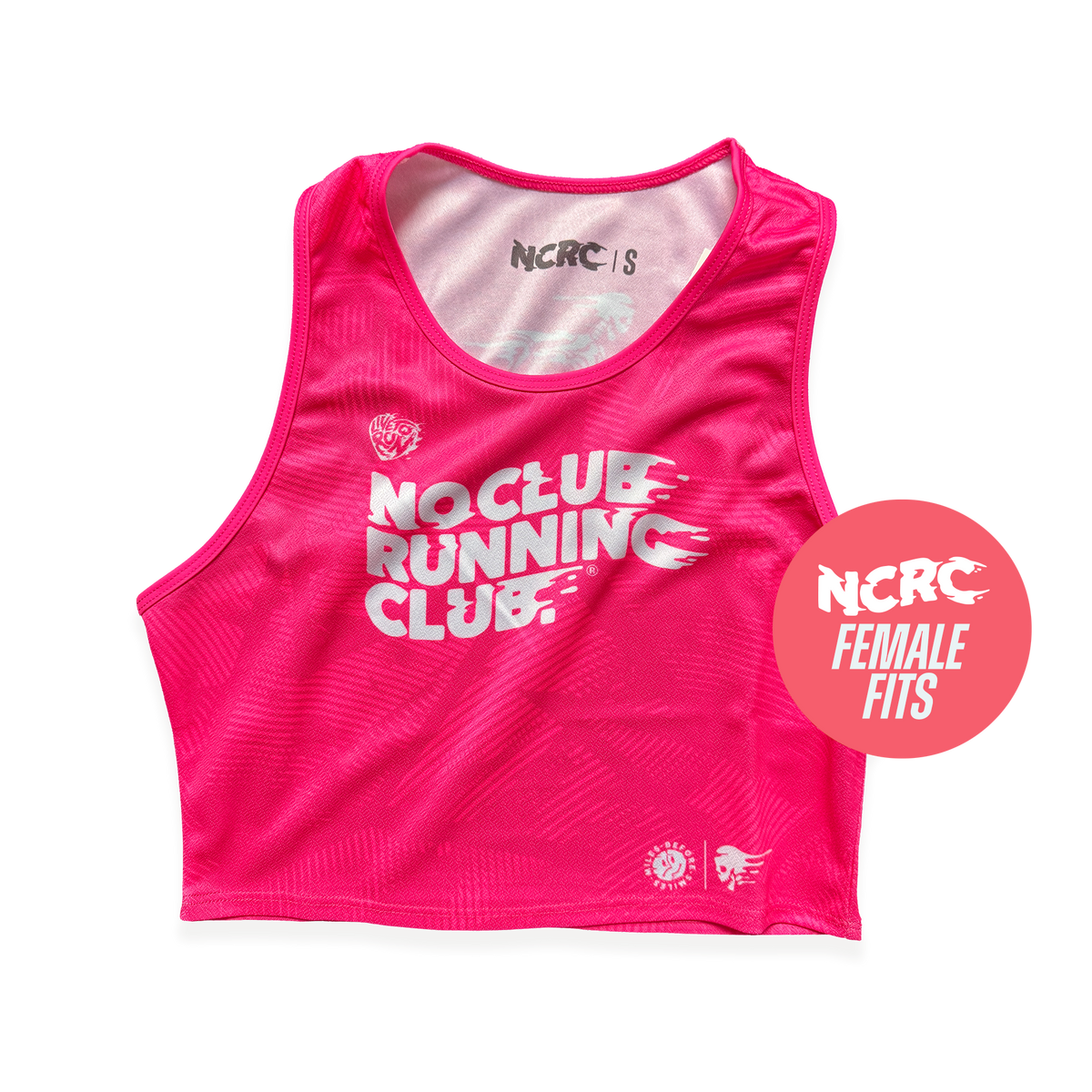 NCRC Essentials V2: Female Fits - Crop Training Singlet - Fluro Pink ...