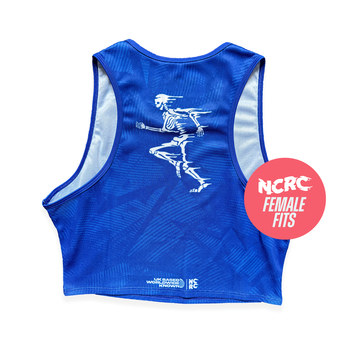 NCRC Essentials V2: Female Fits - Crop Training Singlet - Royal Blue ...