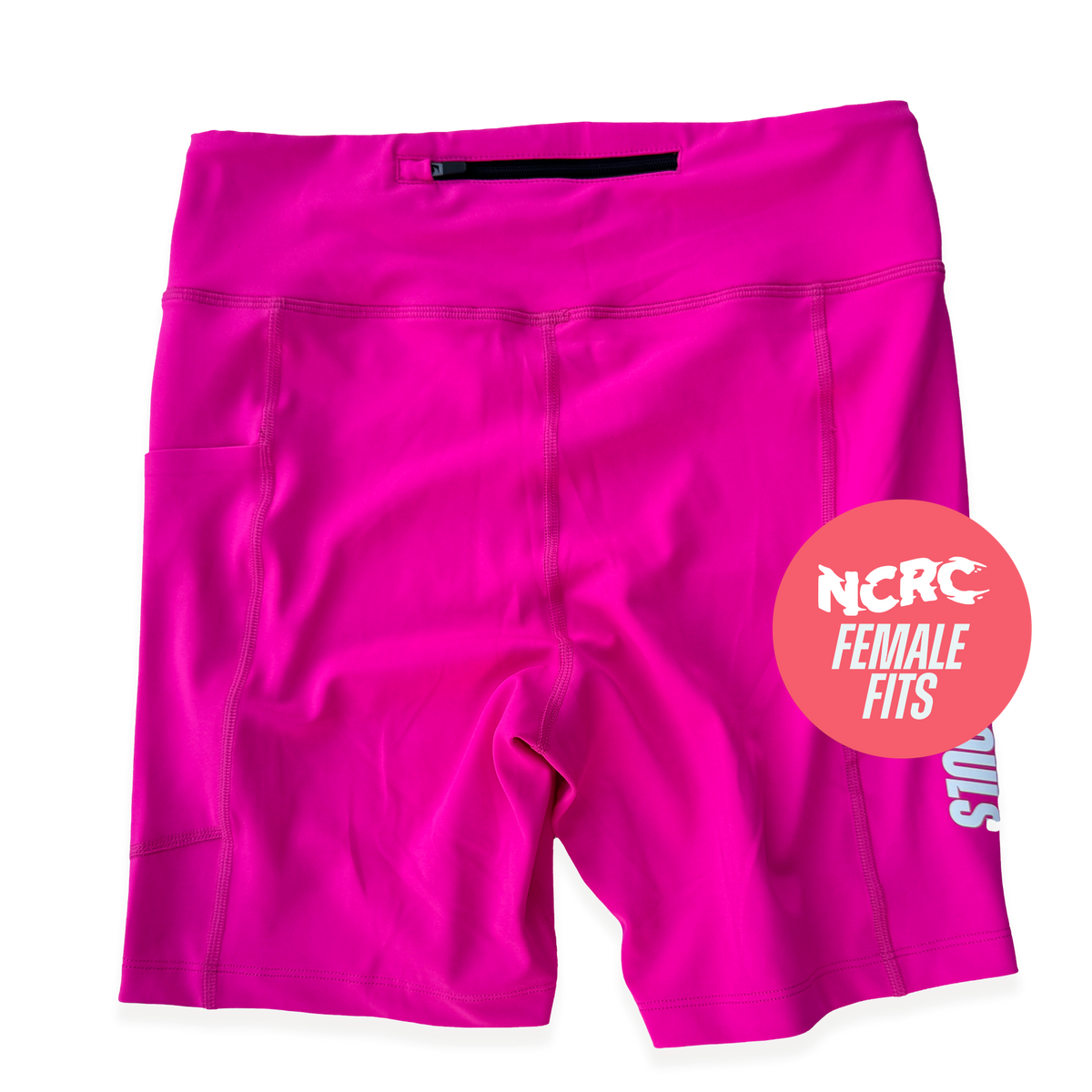 NCRC: Female Fits: Lycra Half Racing Tights - Fluro Magenta – No Club ...